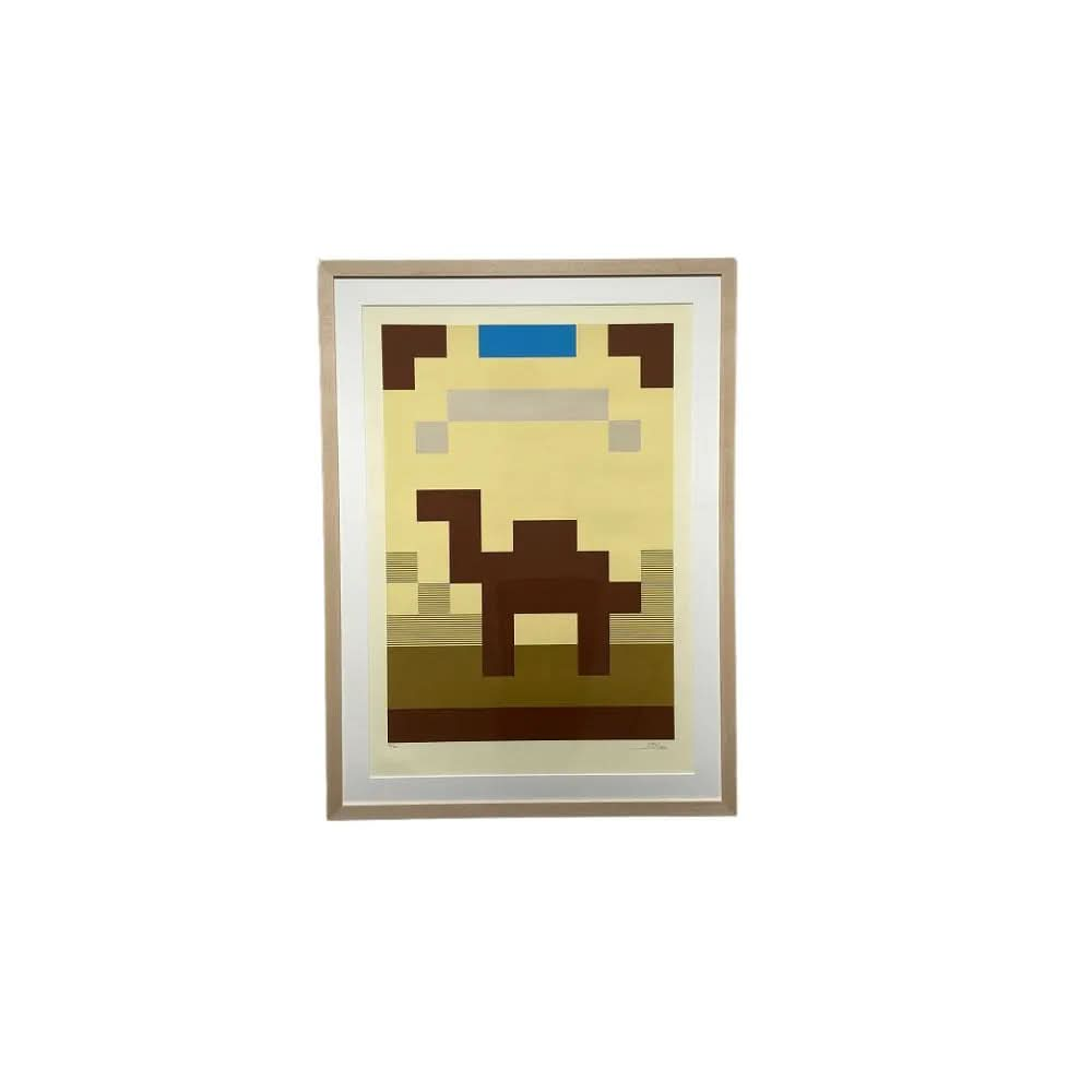 Low res mona lisa - screen printing pixelated by invader – LYNART STORE